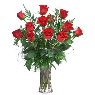 Classic Long Stemmed Roses Arranged for Valentine's Day